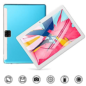 10.1in Tablet PC for Kids and Adults,2.4G 5G WiFi,6GB RAM 128GB ROM,1960x1080 IPS Display,MT6797 Deca Cores CPU,8800mAh Tablet for Android 10,GPS,BT5.0(Blue)
