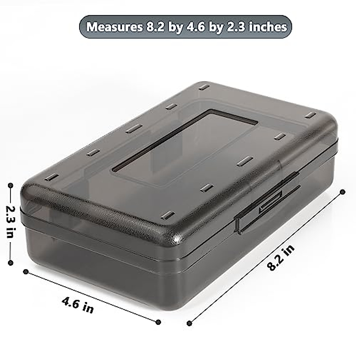 DANRONG Pencil Box, Large Capacity Pencil Case, Plastic Pencil Boxs for Kids Girls Boys Adults, Hard Crayon Box Storage with Snap-Tight Lid for School Office Supplies