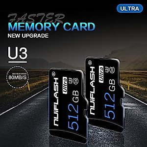 TF Card 512GB Micro SD Card 512GB Memory Card 512GB High Speed with A SD Card Adapter for Android Smart-Phones,Tablets,Camera,Drone,Dash Cam