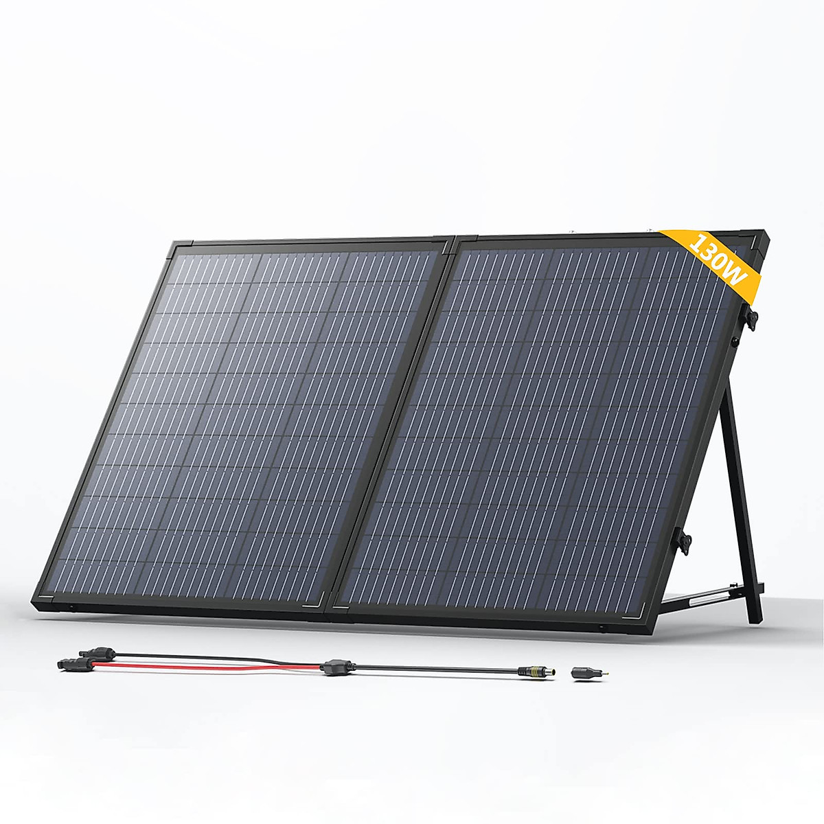 BougeRV Bundle–3 items: Flash-300 Portable Power Station 286Wh 600W Solar Generator with 2x 130W Portable Solar Panel Foldable Lightweight Solar Charger
