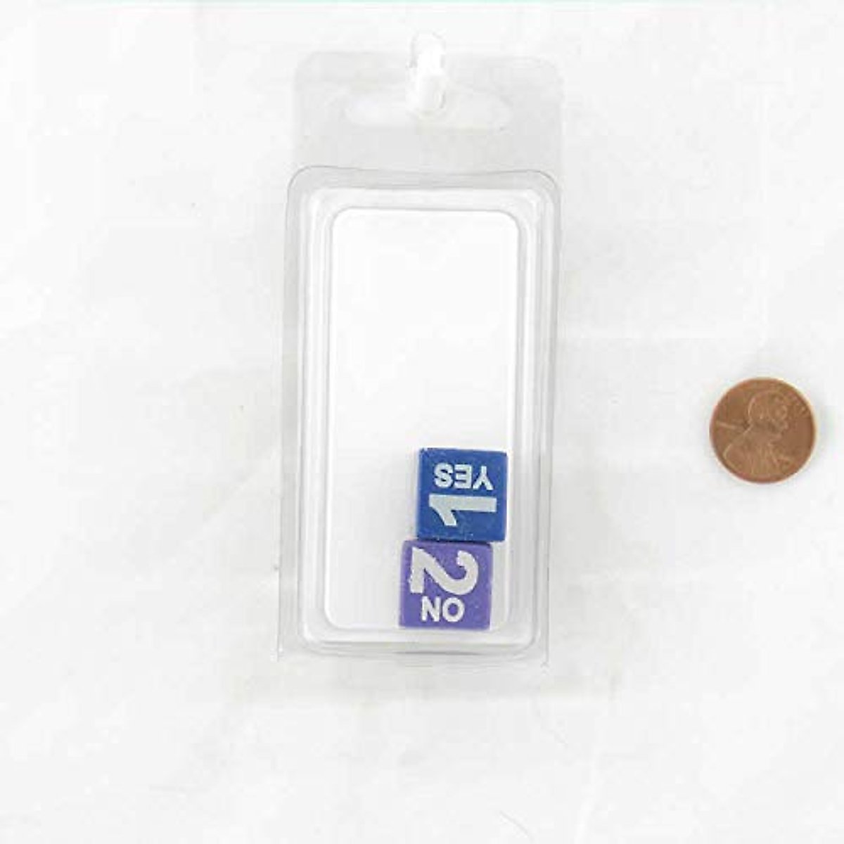 Heads and Tails 1 and 2 Dice Assorted Colors with Numbers 16mm (5/8in) D6 (1-2 3 Times) Pack of 2
