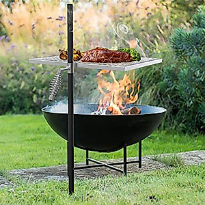 only fire Swivel Campfire Grill Adjustable Open Fire Grill Grate, Mesh Cooking Grate for Fire Pit Grilling, Outdoor Camping, Hiking