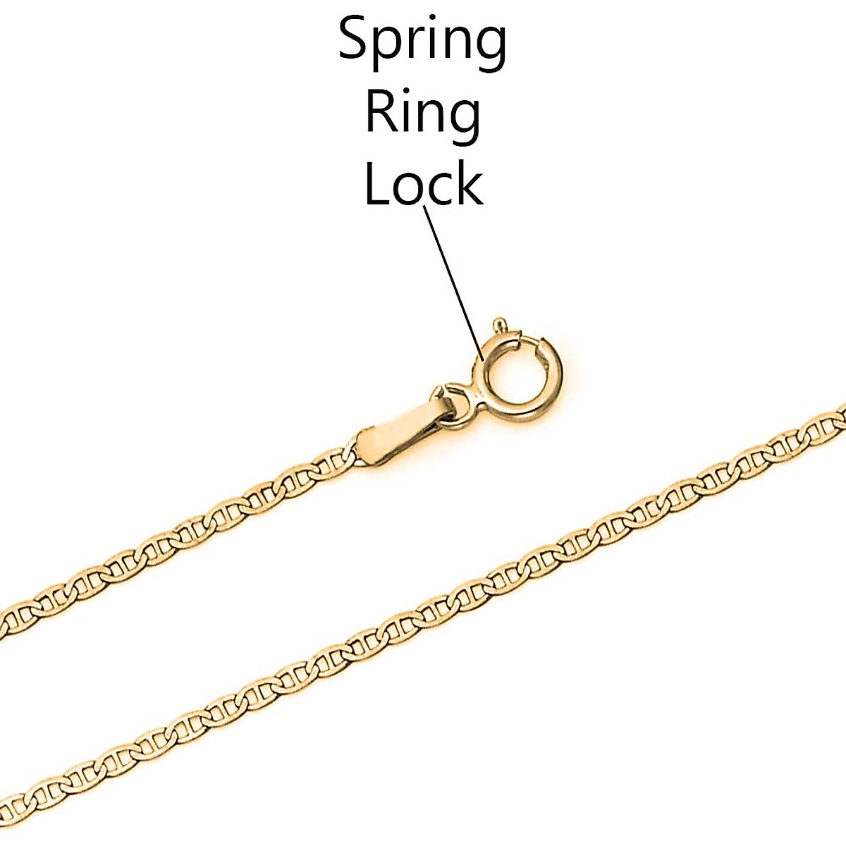 Savlano 14K Solid Gold Italian Chain Anklet for Women Comes With Gift Box - Made in Italy (10, 1.5mm)