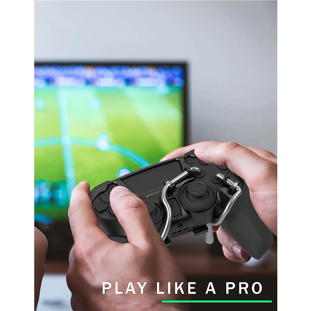 EXknight Leverback V2 Paddles Attachment, Back Buttons Adapter for PS5 Controller | Fit with Thumb Grips (Black)