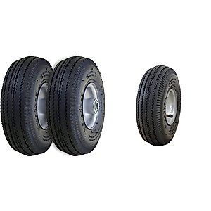 Marathon Pneumatic Air Filled Hand Truck Tires and Wheels | 2 Pack