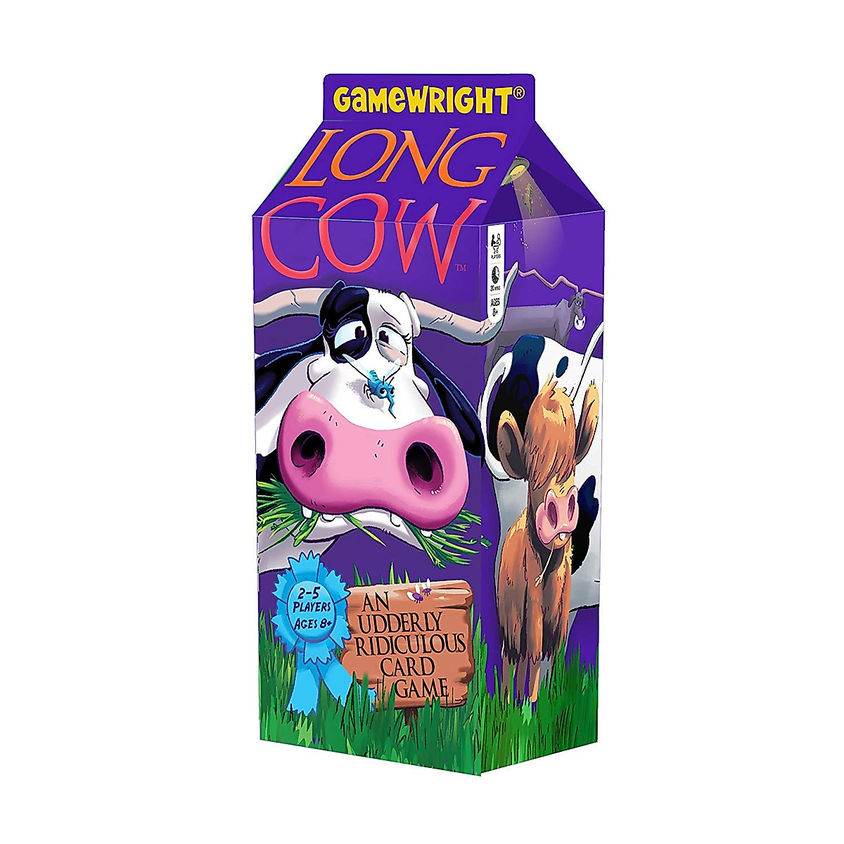Gamewright Long Cow - an Udderly Ridiculous Card Game for 8 + Years Multi-colored, 5"