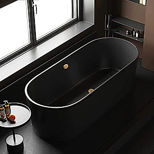 Lift & Turn Tub Trim Set with Two-Hole Overflow Cover,Replacement Bath Drain Trim Kit for Most Bathroom bathtubs (Gold)