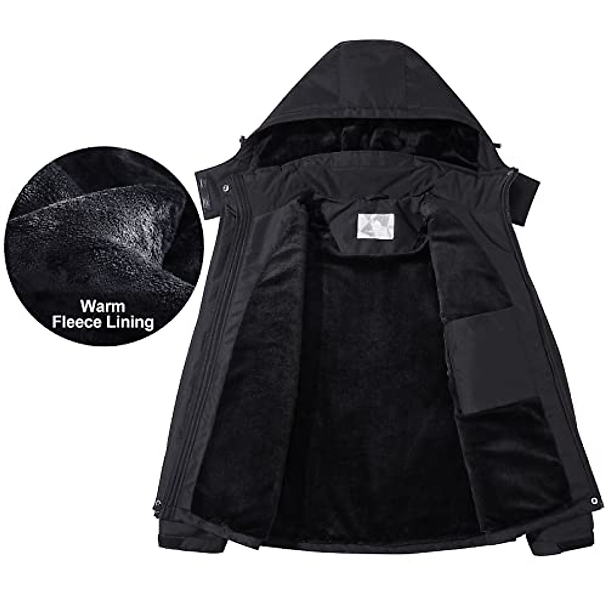 CAMEL Women's Warm Winter Ski Jackets Waterproof Snow Coat with Hood Mountain Windproof Rain Jacket