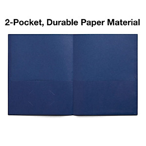 Staples 907701 2-Pocket Folders, Dark Blue, 10/Pack (13377-CC)