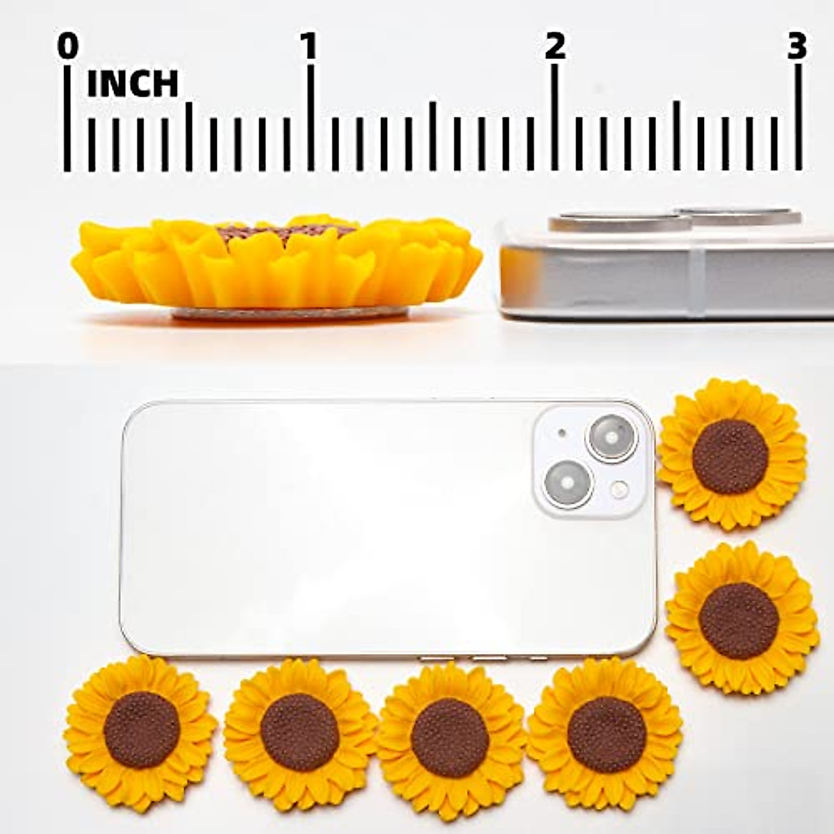 Cute Sunflower Fridge Magnet for Adult, Funny Refrigerator Decorative Magnets for Kitchen, Locker and Office Whiteboard (Sunflower x 12 PCS)