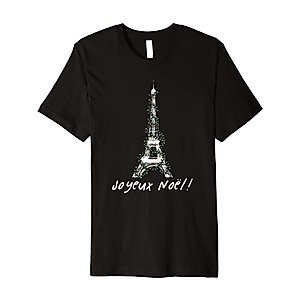 Joyeux Noel French Merry Christmas Eiffel Tower Shirt