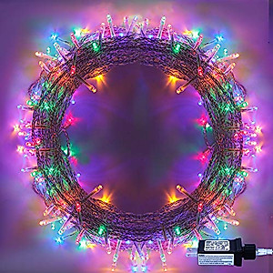 String Lights Colorful - 120 LEDs 49ft/15m End-to-End 8 Modes Plug in Indoor/Outdoor Waterproof Decorative Fairy Twinkle Christmas Tree Rainbow Light for Xmas/Patio/Home/Wedding/New Year - Multicolor