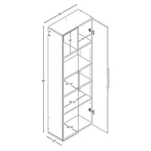 HangUps Large Storage Cabinet, 24", White