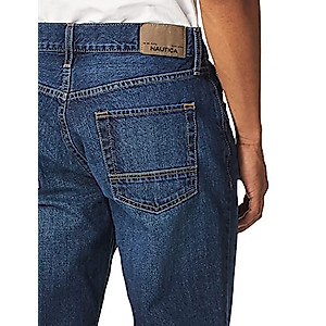 Nautica mens Straight Light Cross Hatch jeans, Coastal Patrol, 36W x 32L US