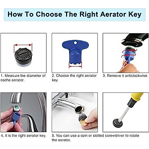 4 Pack (4Size) Sink Cache Faucet Aerator Keys Faucet Aerator Removal Wrench Tools for Mm16.5,18.5,21.5,24