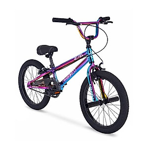 Hyper BMX Bike 18 Inch. BMX Bike for Kids Age 7-13 yrs Old, Single Speed, Front and Rear Caliper Brakes, Steel BMX Frame. 360 Handlebar Rotation. Bike Park Ready BMX Bicycle. Jet Fuel Finish