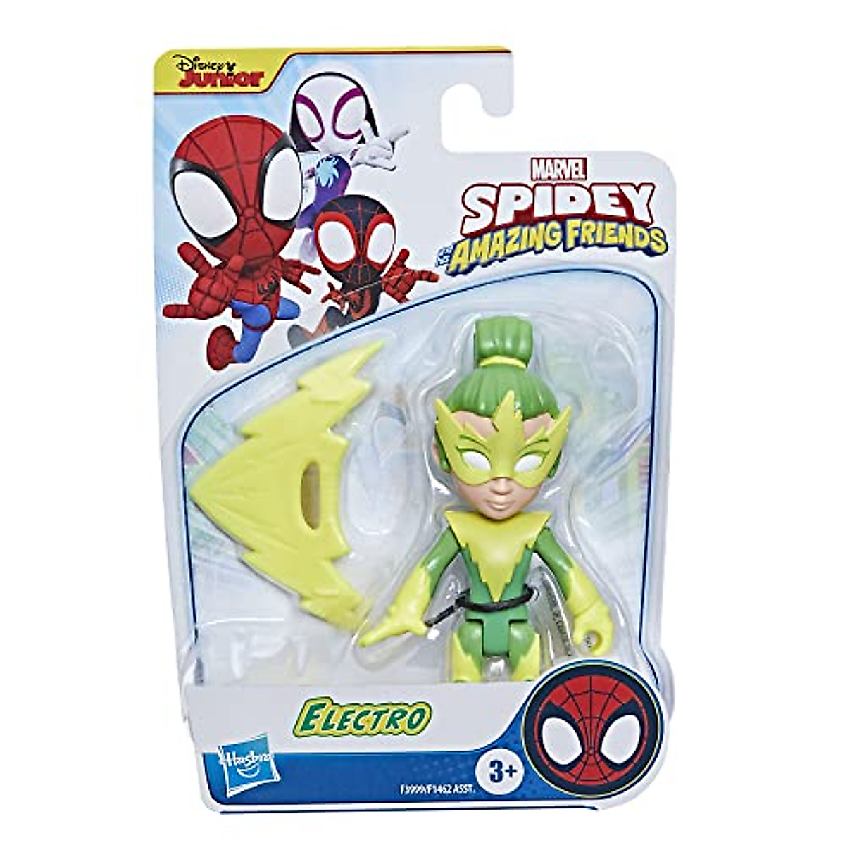 Marvel Spidey and His Amazing Friends Electro Action Figure Toy, Preschool Super Hero Action Figure with Accessory, Kids Ages 3 and Up