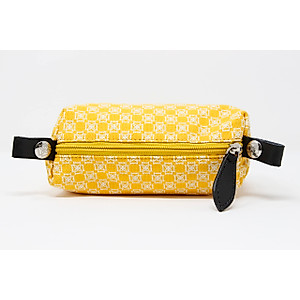 DOMINIE Liner for Clear Handbag Small Clutch Removable/Interchangeable Liner - Yellow Canvas Liner, Black Tabs (Black Clutch Sold Separately)