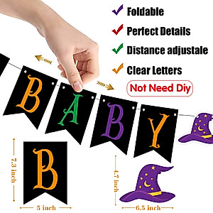 Funnlot A Baby Is Brewing Baby Shower Decorations 47pcs Baby Shower Halloween Decorations with Baby Is Brewing Balloons Banner Halloween Baby Shower Decorations for Halloween Party Supplies Favors