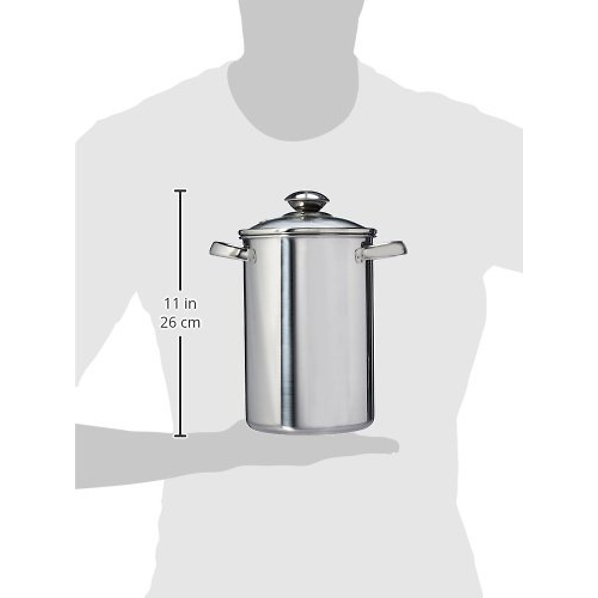 Norpro 573 Stainless Steel Vertical Cooker/Steamer, 3 Piece Set, 10in/25.5cm, as shown