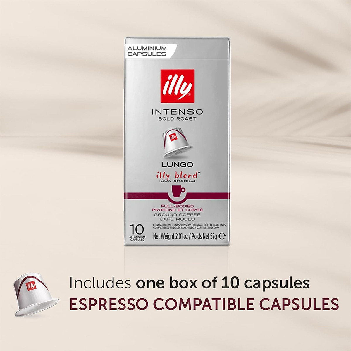 40 Count for Illy Lungo Intenso Capsules Compatible with Nespresso Original Line Machines