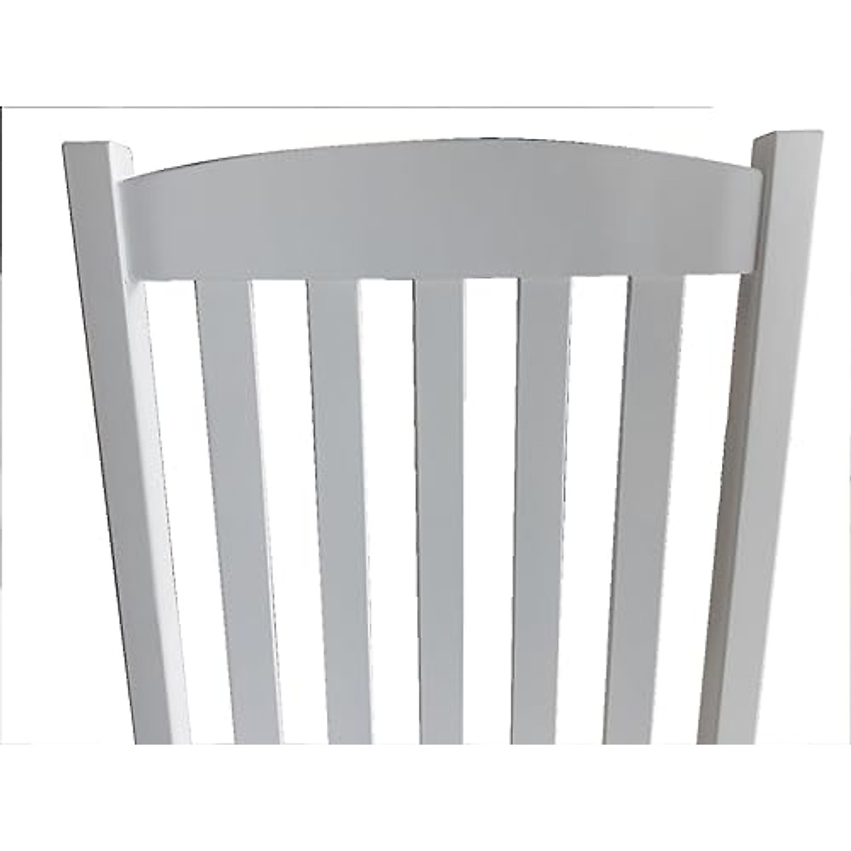 NOrhi Outdoor Wood Porch Rocking Chair, White Color, Weather Resistant Finish