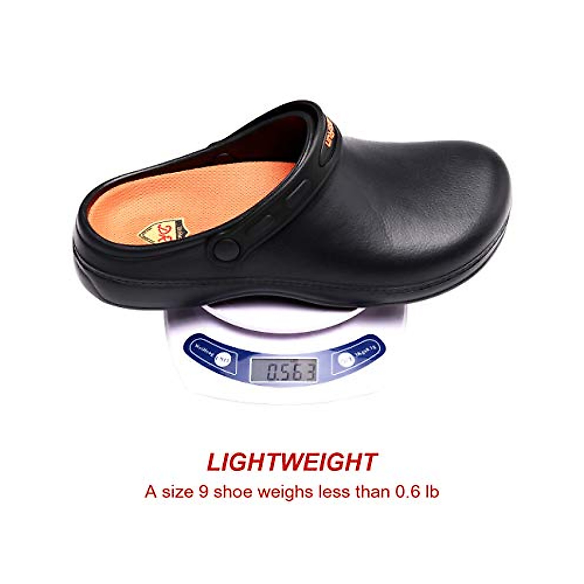 Disrun Non Slip Chef Shoes Oil Resistant Kitchen Work Shoes for Men (Numeric_10) Black