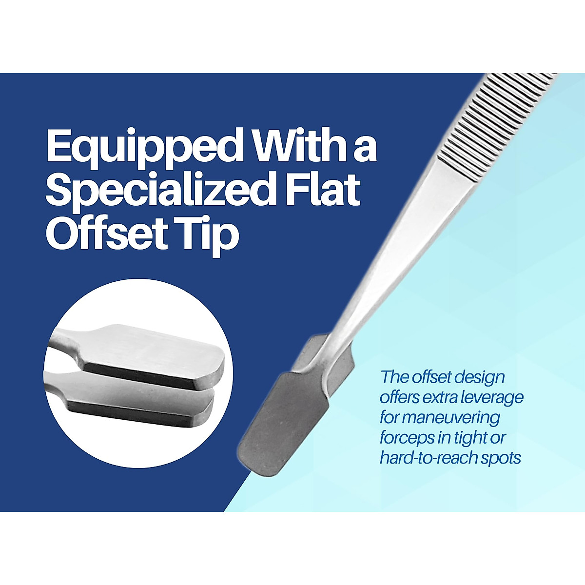 Tissue Membrane Holding Tweezer Flat Tips Stainless Steel Forceps with Offset Filter Forceps by Artman Instruments