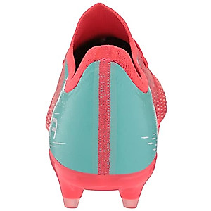 Puma Women's Ultra 3.3 Firm Ground Soccer Shoe, Sunblaze-White-Elektro Aqua, 5.5