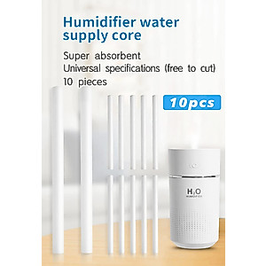 10 Pieces Humidifier Sticks Cotton Filter Refill Sticks Filter Replacement Wicks USB Humidifier Replacement Parts for Humidifier (5.9 Inch)