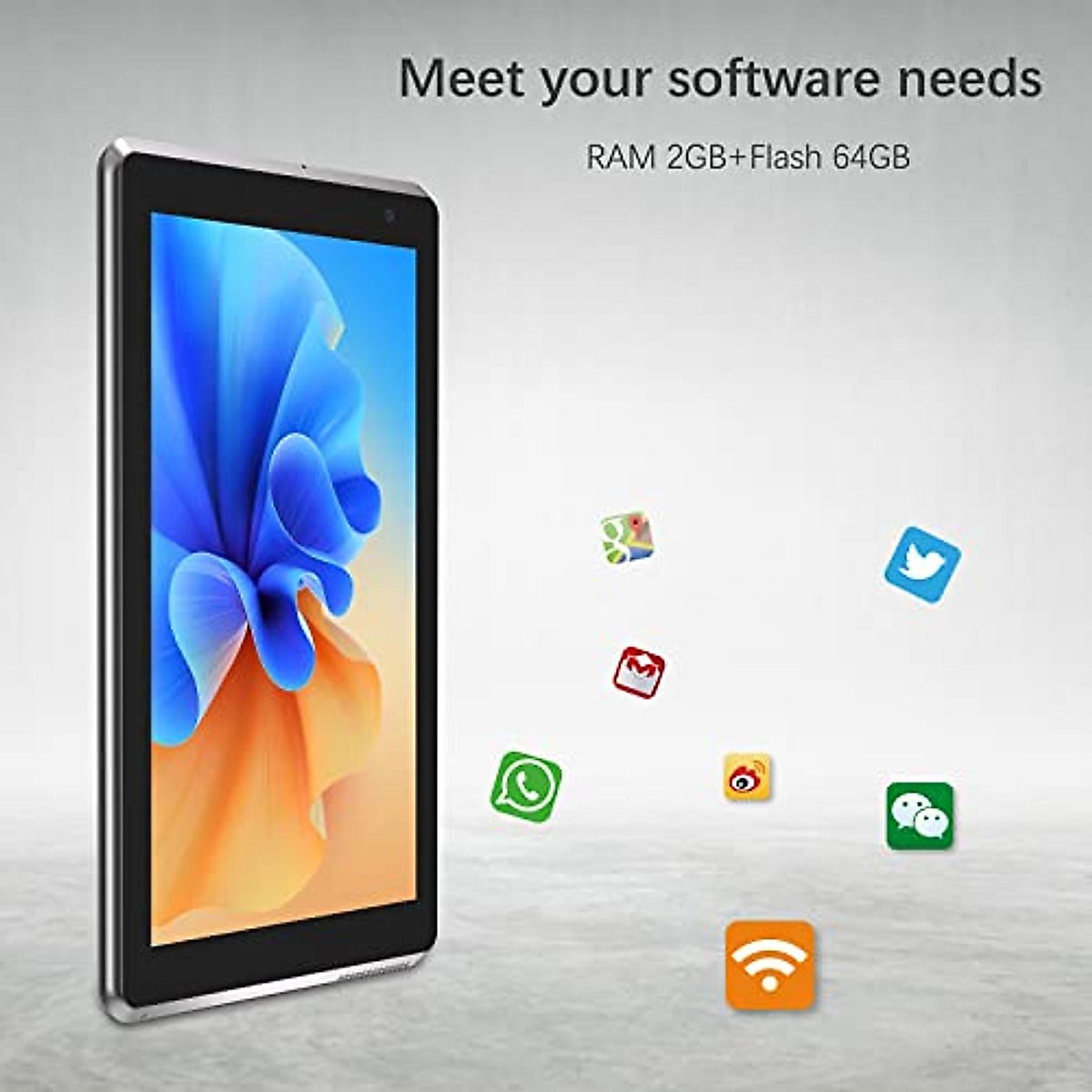 CUPEISI 2023 Newest 2 in 1 Tablet, 10 inch Android 11 Tablets with Keyboard Case Mouse Stylus, 4GB RAM+64GB ROM 1.8GHz Quad Core, 1280 * 800 IPS HD Touch Screen, 8MP Dual Camera (Gray)