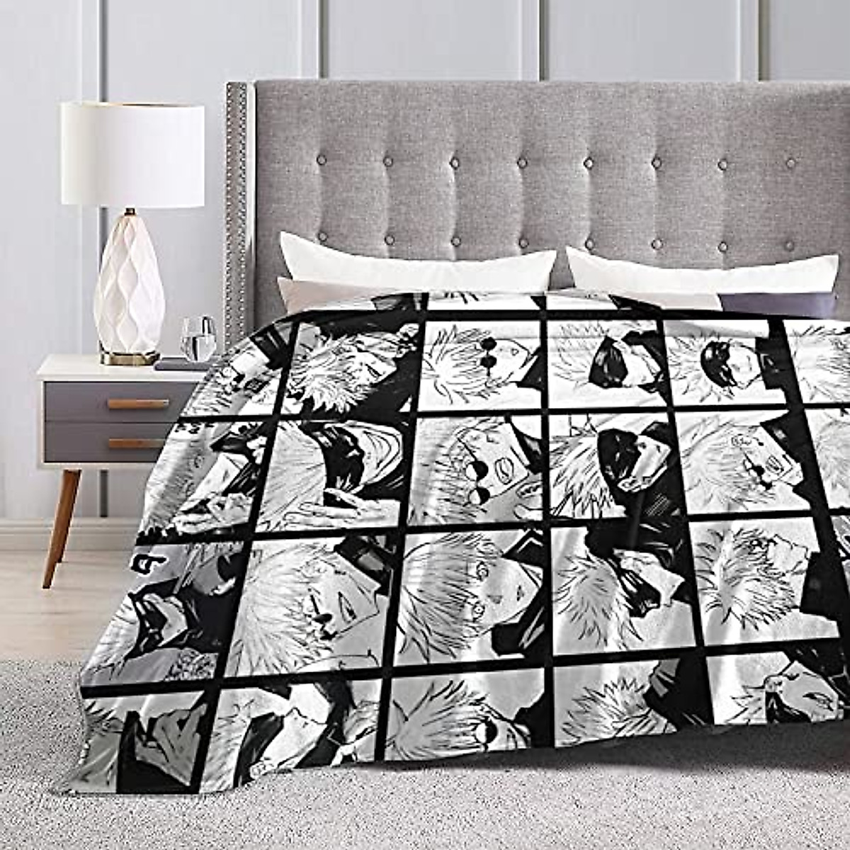 Gojo Satoru Soft and Comfortable Warm Fleece Blankets Beach Blanket Picnic Blankets Throw Blankets (60"x50")