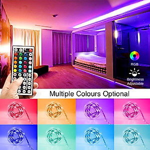 phopollo Led Lights 40ft for Bedroom RGB Color Changing Led Lights Kit with Power Supply and Remote