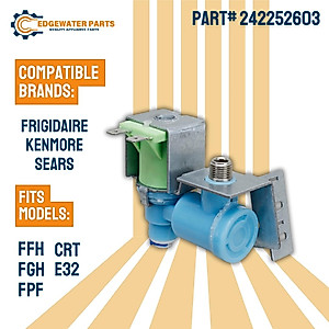 Edgewater Parts 242252603, AP5671756, PS7784017 Ice Maker Water Valve Compatible with Frigidaire Refrigerator 120 vac 50/60hz 20240517 35W 5103240704420 2231801 0728