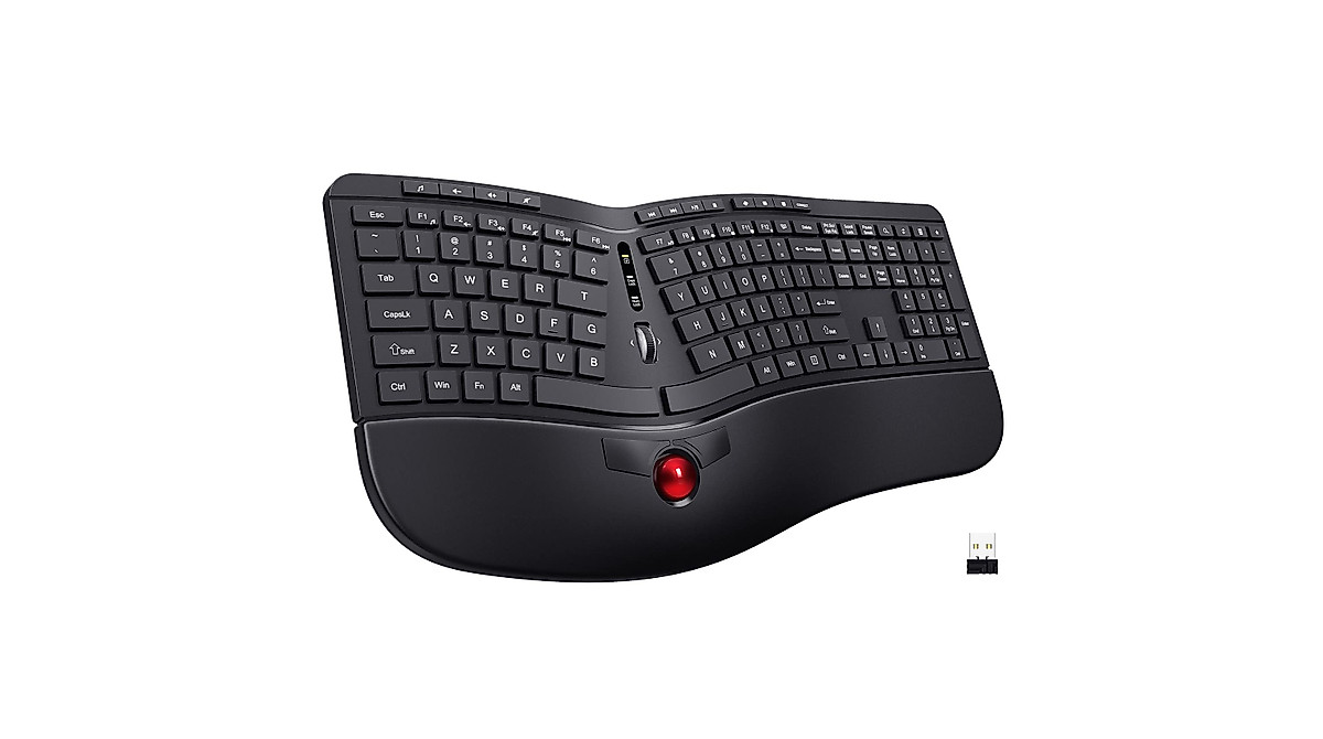 Ergonomic Keyboard & Trackball Combo - Ultimate Comfort