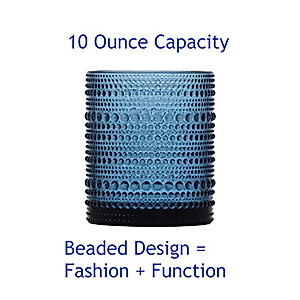 Fortessa Jupiter Vintage Glassware Collection, Double Old Fashioned Cocktail Glass 4 Pack, Clear, DOF 4 Pack (10 Ounce)