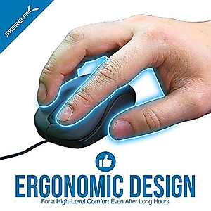 SABRENT Mini Travel USB Optical Mouse with Retractable Cable (MS-OPMN)