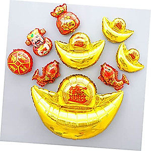 ABOOFAN 24 pcs 2021 Spring Festival Balloons fish balloons Chinese New Year party wall decoration red ballons red balloons foil balloons garland decor Party Decor Scene Layout Balloon Gift