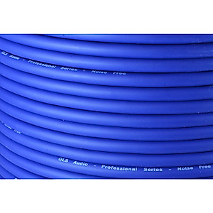 GLS Audio Bulk Microphone Cable 300' Blue Mic -300ft Signal Mike Cable