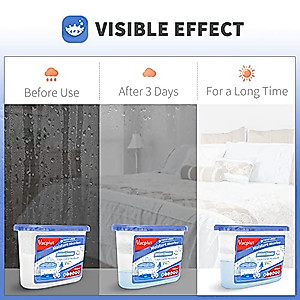 Vacplus Moisture Absorbers, Fragrant Dehumidifiers for Closet, 10.5 Oz, Humidity Absorber Boxes Collect Extra Moisture in Bathroom, Kitchen & Study, Moisture Absorbers for Closet, Linen Scent, 6 Pack (Linen Scent)