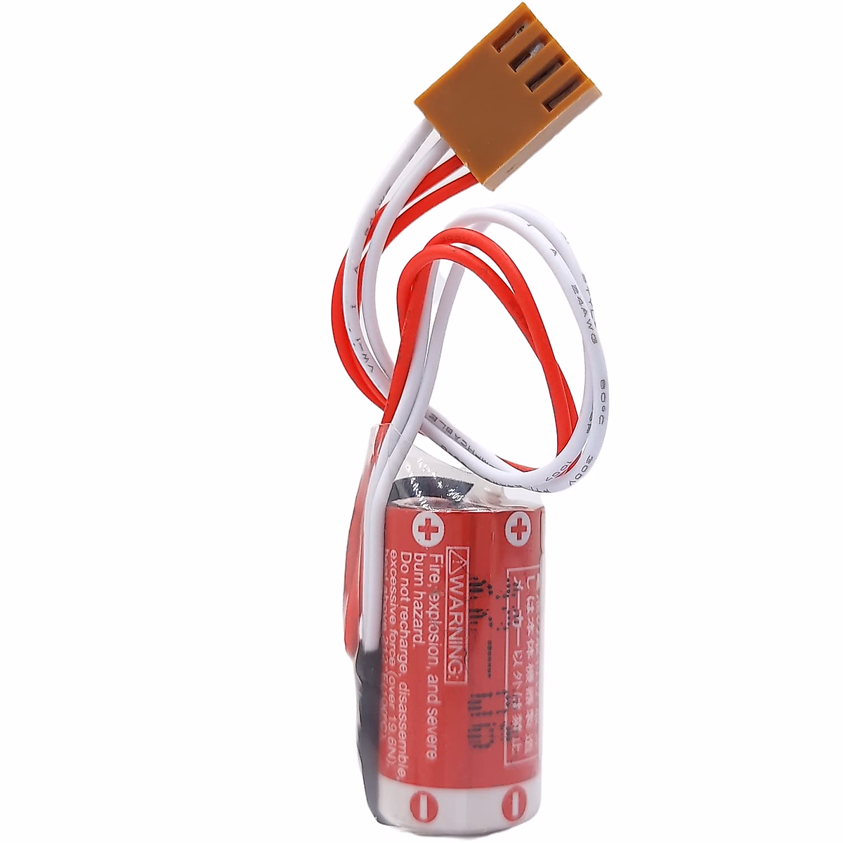 DCYNXC 5-Pieces ER17/33 (2/3A 3.6V) Replacement Battery for Omron 3G2A9-BAT08 C500-BAT08 PLC Battery with Brown JAE2.5mm-4P Plug