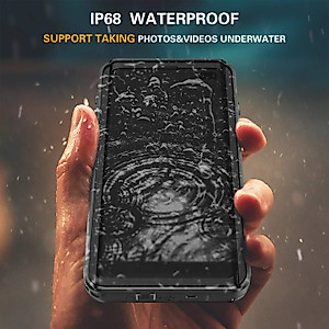 GOLDJU Samsung Galaxy S10 Plus Waterproof Case,S10 Plus Built in Screen Protector 360° Full Body Protective Shockproof Dirtproof Sandproof IP68 Underwater 6.4