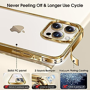 Alphex Official Color Match for iPhone 14 Pro Max Case, Anti-Fingerprints, 10FT Military Grade Protective, Soft Glossy Matte Slim Women Men Phone Cover 6.7 inch, Gold