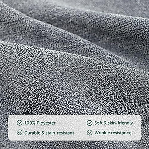 HONBAY Convertible U Shaped Modular Sofa Sectional Modular Couch with Chaise Oversized Sofa Sleeper Couch for Large Living Room, Bluish Grey