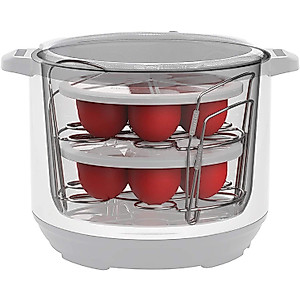 Instant Pot - 5252242 Instant Pot Official Silicone Egg Bites Pan with Lid, Compatible with 6-quart and 8-quart cookers, Red