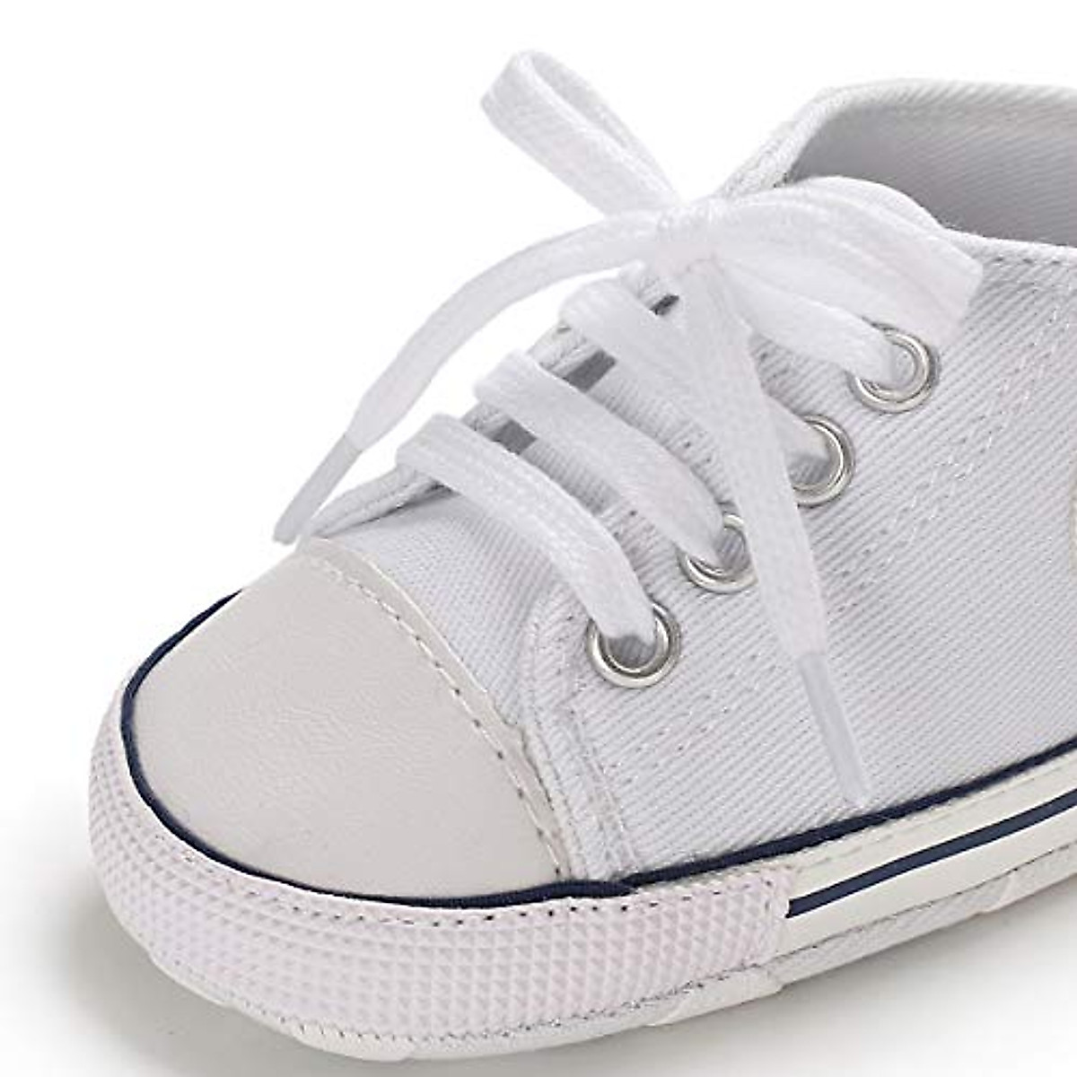 KIDSUN Tutoo Unisex Baby Boys Girls High Top Sneaker Soft Anti-Slip Sole Newborn Infant First Walkers Canvas Denim Shoes