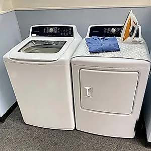 Evelots Ironing Mat Pad for Top of Washer, Dryer, Table - Portable Iron Board Replacement - 8 Strong Magnets - Heat Resistant - Extra Long 48 Inches