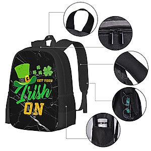 RUNAUP-St-Patricks-Day-Backpack, Lightweight Backpack Classical Casual Daypack For Women Men