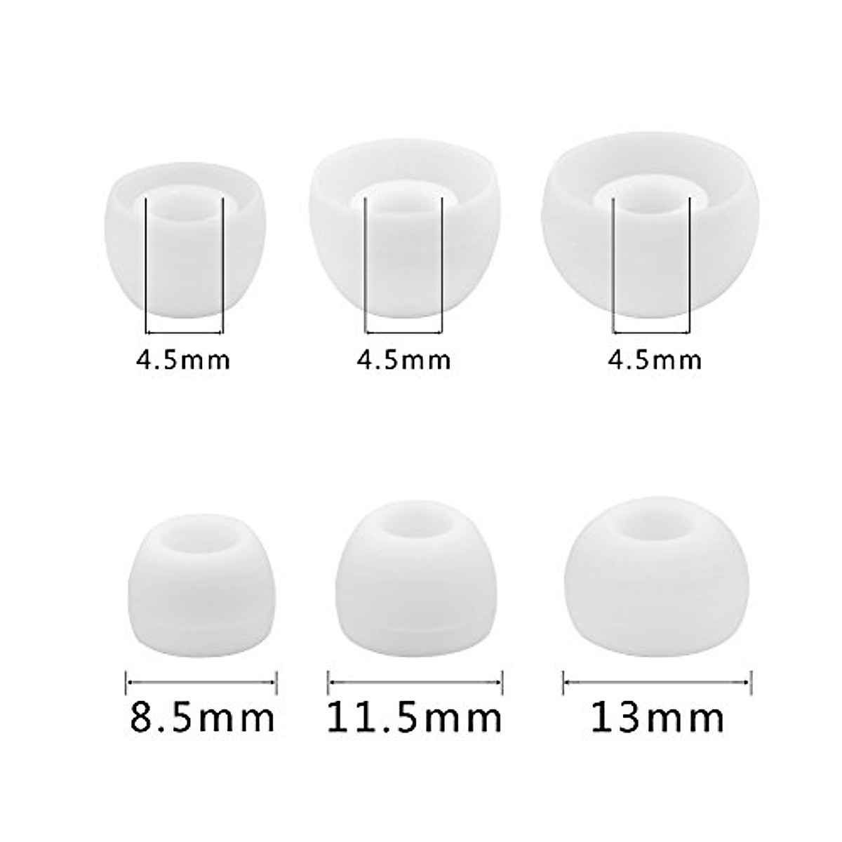 ALXCD Ear Tips Compatible with Powerbeats 3 2 Wireless, S/M/L 3 Sizes 12 Pairs Silicone Earbuds Tips Replacement Eartip, Compatible with Beats Powerbeats 3 Wireless 2, 12 Pairs Black/White/Red/Gray