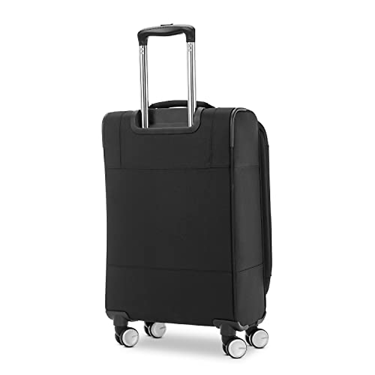 American Tourister Whim Softside Expandable Luggage with Spinners, Black, 2PC SET (Carry-on/Medium)